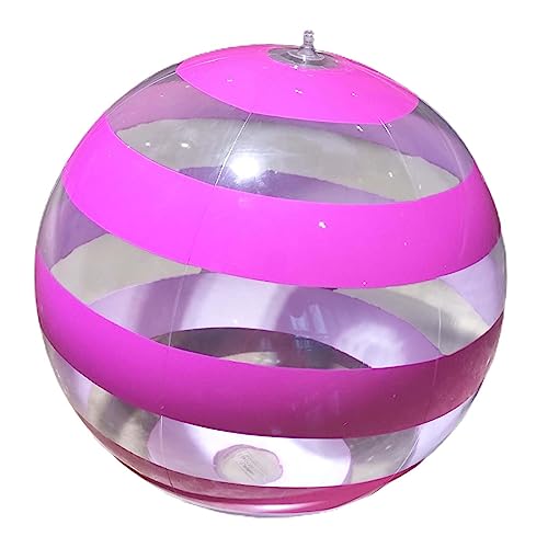 Summer Beach Ball, Summer Water Games, PVC Party Favor Blow Balls, Inflatable Pool Toys for Yard, Hawaiian Theme, Party, Lake Summer Beach, Violet Stripe