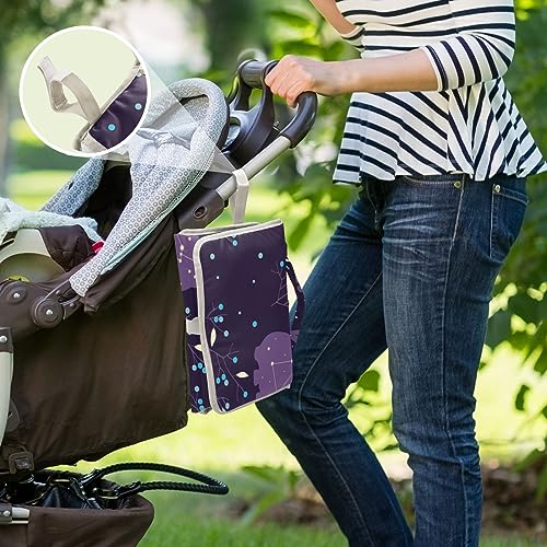 Kigai Portable Changing Pad for Baby Skip Hop Changing Pad Waterproof and Lightweight Diaper Clutch Bag Foldable Changing Mat Baby Shower Gifts, Magic Celestial Rabbits