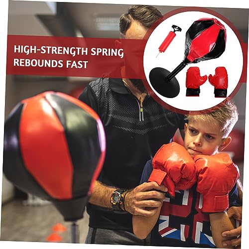 ibasenice 1 Set Boxing Suit Kids Sports Toys Office Desk Toys Decompression Toys Blow up Punch Bag Boxing Reflex Set Exercise Punching Bag Children Plaything Pressure Relief Balls Kit Indoor