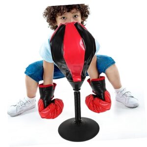 ibasenice 1 Set Boxing Suit Kids Sports Toys Office Desk Toys Decompression Toys Blow up Punch Bag Boxing Reflex Set Exercise Punching Bag Children Plaything Pressure Relief Balls Kit Indoor