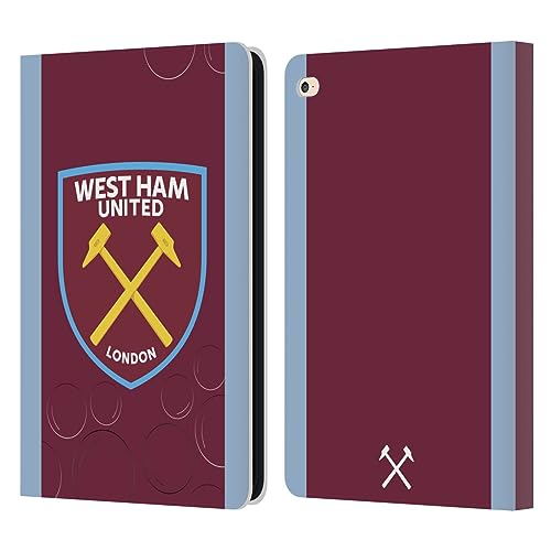 Head Case Designs Officially Licensed West Ham United FC Home 2023/24 Crest Kit Leather Book Wallet Case Cover Compatible with Apple iPad Air 2 (2014)