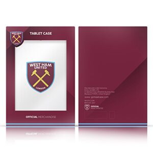 Head Case Designs Officially Licensed West Ham United FC Home 2023/24 Crest Kit Leather Book Wallet Case Cover Compatible with Apple iPad Air 2 (2014)