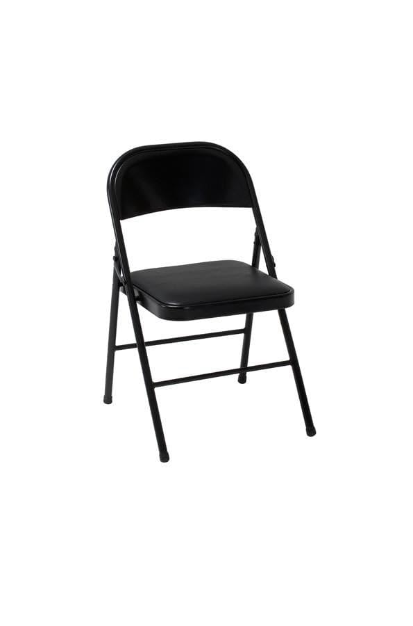 AureIn Folding Chair (4 Pack): Stylish Seating Solution, Folding Chair,Folding Chairs,Folding Chairs Set of 4metal Outdoor Chairs, Suitable for Indoor use,18.50 x 18.42 x 29.92 Inches,Black.