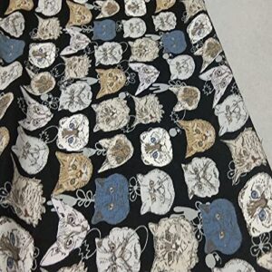 pumcraft sewing fabric 100% cotton tough & thick 45x55cm vivid cats printed cotton canvas fabric animal fabric patchwork cloth dress home decor - 45cm - 55cm fabric patchwork craft