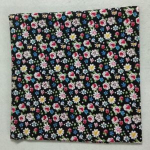 pumcraft sewing fabric 100% plain cotton poplin black colorful flower and navy blue flowerprinted cotton poplin fabric 50x140cm tree fabric patchwork - 50cm - 140cm fabric patchwork craft