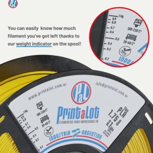 PRINTALOT PETG 3D Printer Filament, Dimensional Accuracy +/- 0.03 mm, 1 kg Spool, 1.75 mm, Fluo Orange