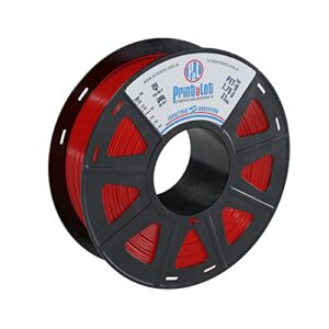 printalot petg 3d printer filament, dimensional accuracy +/- 0.03 mm, 1 kg spool, 1.75 mm, translucent red