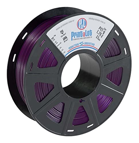 PRINTALOT PETG 3D Printer Filament, Dimensional Accuracy +/- 0.03 mm, 1 kg Spool, 1.75 mm, Translucent Violet