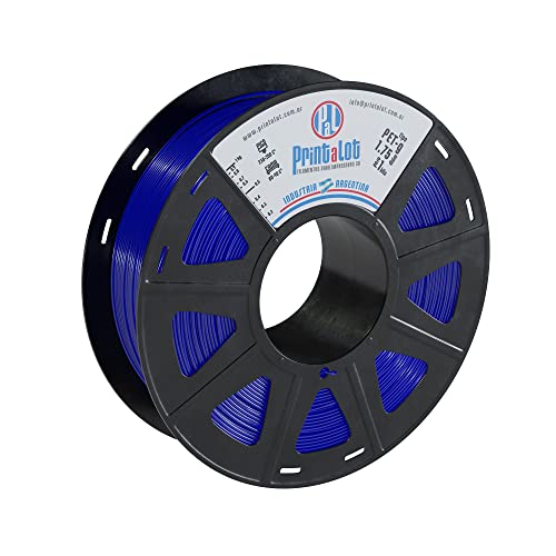 PRINTALOT PETG 3D Printer Filament, Dimensional Accuracy +/- 0.03 mm, 1 kg Spool, 1.75 mm, Translucent Blue