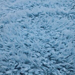 texco inc flokati curly faux fur cuddly fabric, sky blue 2 yards