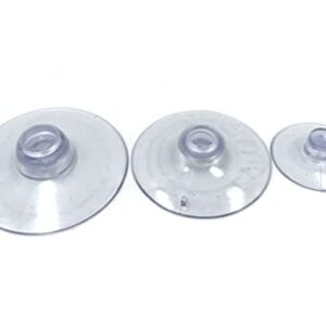 60Pcs Plastic Suction Cup for Glass Table Tops,Rubber Transparent Anti-Collision Sucker Hanger Pad Without Hooks, 3 Sizes, 40 mm, 35 mm, 22 mm