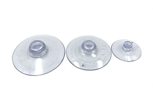 60Pcs Plastic Suction Cup for Glass Table Tops,Rubber Transparent Anti-Collision Sucker Hanger Pad Without Hooks, 3 Sizes, 40 mm, 35 mm, 22 mm