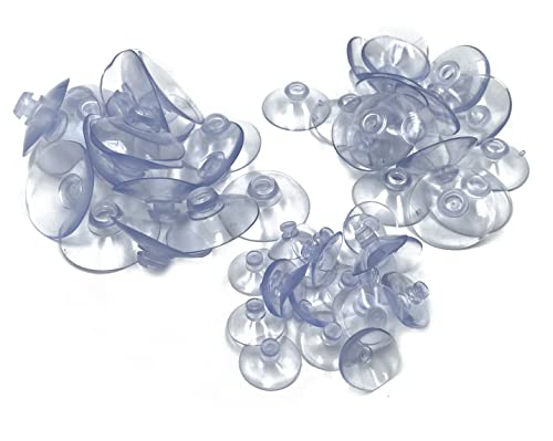 60Pcs Plastic Suction Cup for Glass Table Tops,Rubber Transparent Anti-Collision Sucker Hanger Pad Without Hooks, 3 Sizes, 40 mm, 35 mm, 22 mm