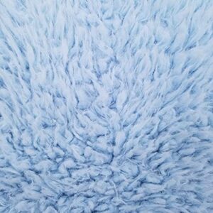 texco inc flokati curly faux fur cuddly fabric, baby blue 5 yards