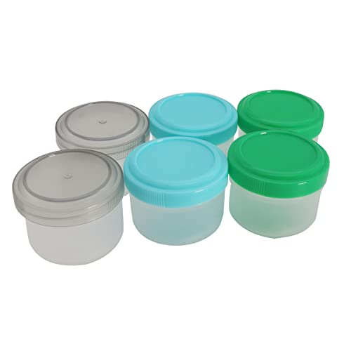 Ksooly 1.3 Oz. Salad Dressing Containers, 6 Pack Small Condiment Container with Lids, Mini Meal Prep Sauce Cups, Reusable, BPA Free