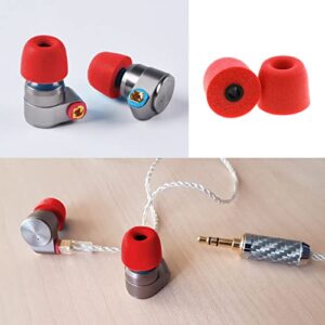 3 Pairs of Memory Foam Ear Tips Earphone Buds Noise Isolation 3.0mm Earbuds Eartips Replacement Compatible with TIN HiFi T2 Pro 3 Sizes S/M/L Red