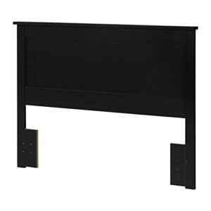 pemberly row modern wood headboard/flat panel/queen size/black