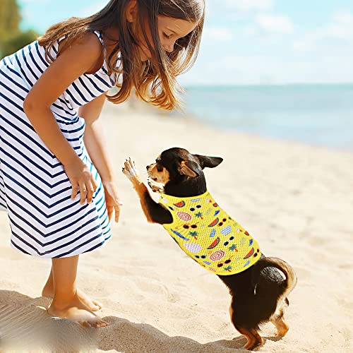 Dog Hawaiian Shirt Summer Puppy Clothes for Small Dogs Boy Girl Chihuahua Yorkie Teacup Pineapple Pet Tshirts for Cats Tiny Pets Outdoor Hawaii Doggy Shirts 2 Pack (Small, Hawaii)