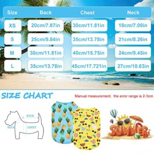 Dog Hawaiian Shirt Summer Puppy Clothes for Small Dogs Boy Girl Chihuahua Yorkie Teacup Pineapple Pet Tshirts for Cats Tiny Pets Outdoor Hawaii Doggy Shirts 2 Pack (Small, Hawaii)