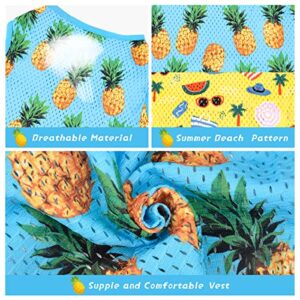 Dog Hawaiian Shirt Summer Puppy Clothes for Small Dogs Boy Girl Chihuahua Yorkie Teacup Pineapple Pet Tshirts for Cats Tiny Pets Outdoor Hawaii Doggy Shirts 2 Pack (Small, Hawaii)