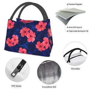 ASYG Hawaii Lunch Bag, Hawaii Tropical Floral Tote Meal Bag Lunch Holder Flower Bag for Work Outdoor Picnic