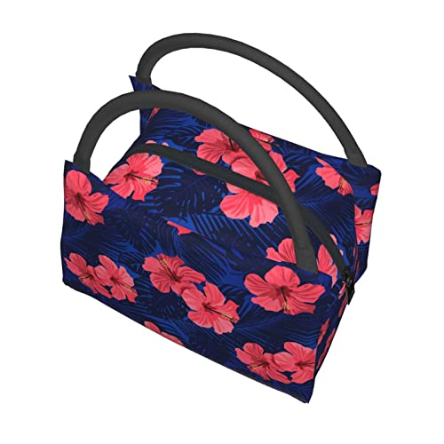 ASYG Hawaii Lunch Bag, Hawaii Tropical Floral Tote Meal Bag Lunch Holder Flower Bag for Work Outdoor Picnic