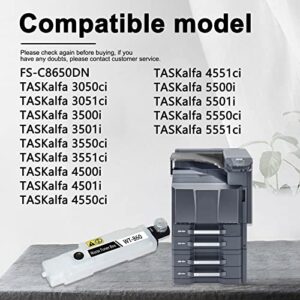 ARGINK WT 860 Compatible WT-860 (1902LC0UN0) Waste Toner Box Replacement for Kyocera WT 860 FS-C8650DN TASKalfa 3050ci 3051ci 3500i 3501i 3550ci 3551ci 4500i 4501i Printer, (2 Pack, Black)