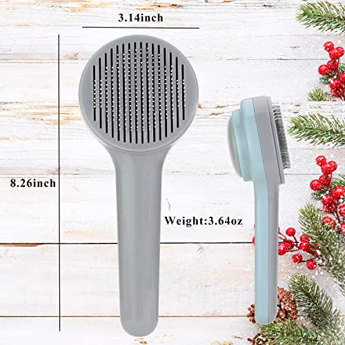 Cat Brush for Shedding, Dog Self Cleaning Slicker Grooming Brushes for Dogs Cats Pet Brush Tool Gently Removes Loose Undercoat Pets Hair Slicker Brush for Pet Massage Cleaning-Easy to Use