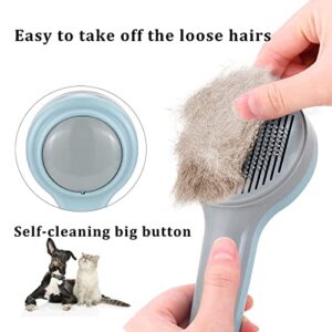 Cat Brush for Shedding, Dog Self Cleaning Slicker Grooming Brushes for Dogs Cats Pet Brush Tool Gently Removes Loose Undercoat Pets Hair Slicker Brush for Pet Massage Cleaning-Easy to Use