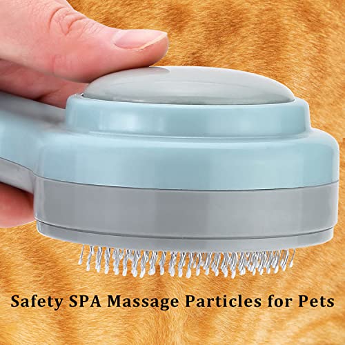 Cat Brush for Shedding, Dog Self Cleaning Slicker Grooming Brushes for Dogs Cats Pet Brush Tool Gently Removes Loose Undercoat Pets Hair Slicker Brush for Pet Massage Cleaning-Easy to Use