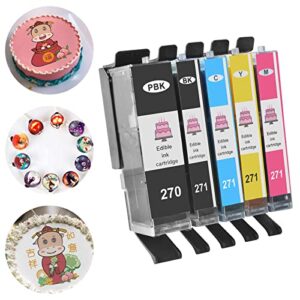 YOUTOOK Compatible for PGI-270 CLI-271 PGI-270XL CLI-271XL Ink Cartridges, C A K E Maker C A K E Printer Work with PIXMA MG5720 MG5721 MG5722 MG6820 MG6821 MG6822 MG7720 (5-Pack Included)