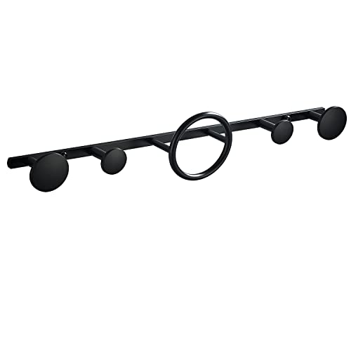 LANGPAI Coat Hooks for Wall Mounted Creative Modern Coat Rack Entryway Storage Hook Metal Row Hooks Hanging Robe & Towel Hooks Brass Matte Black Finished