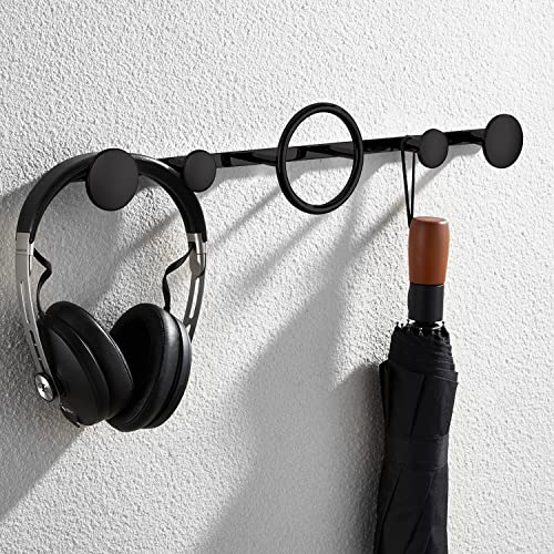 LANGPAI Coat Hooks for Wall Mounted Creative Modern Coat Rack Entryway Storage Hook Metal Row Hooks Hanging Robe & Towel Hooks Brass Matte Black Finished