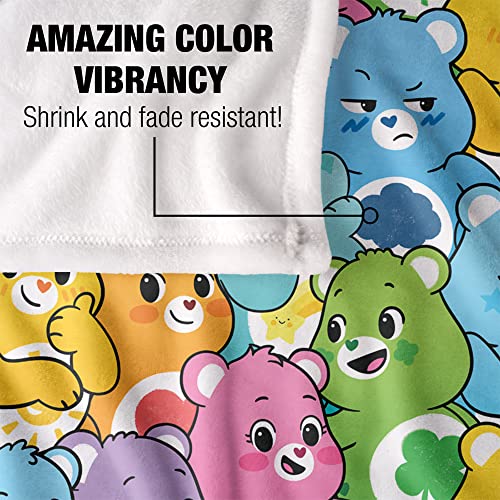 Care Bears Blanket, 36" x 58" Very Many Bears Pattern Silky Touch Super Soft Throw Blanket