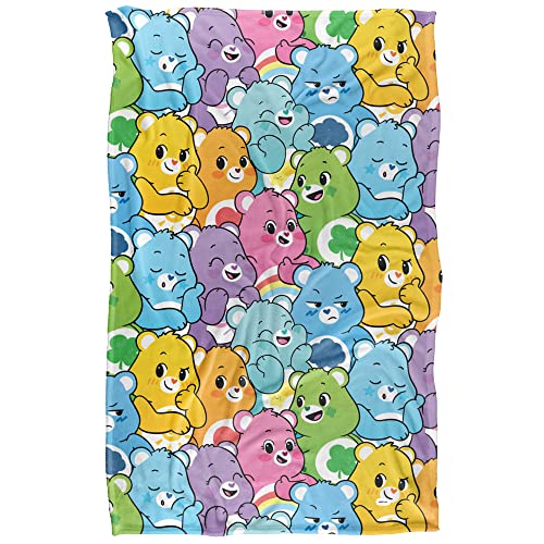 Care Bears Blanket, 36" x 58" Very Many Bears Pattern Silky Touch Super Soft Throw Blanket