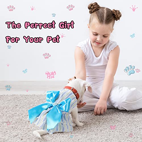 4 Pieces Dog Dresses for Small Medium Dogs Puppy Clothes Summer Princess Pet Dresses Girl Female Doggie Tutu Skirt Apparel for Chihuahua Yorkies Pup Cat Outfit(X-Small)