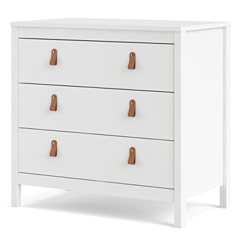 Tvilum 3 Drawer Chest, White