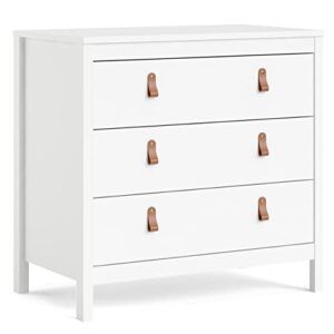 tvilum 3 drawer chest, white