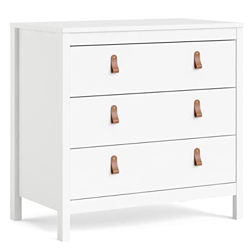 Tvilum 3 Drawer Chest, White