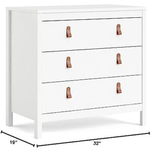 Tvilum 3 Drawer Chest, White