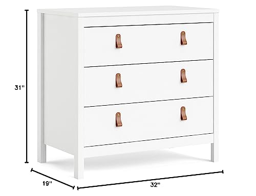 Tvilum 3 Drawer Chest, White