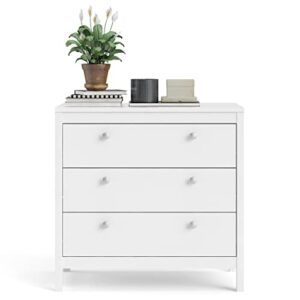 Tvilum 3 Drawer Chest, White