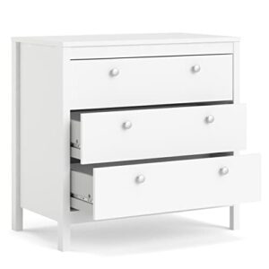 Tvilum 3 Drawer Chest, White