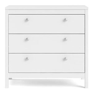 Tvilum 3 Drawer Chest, White