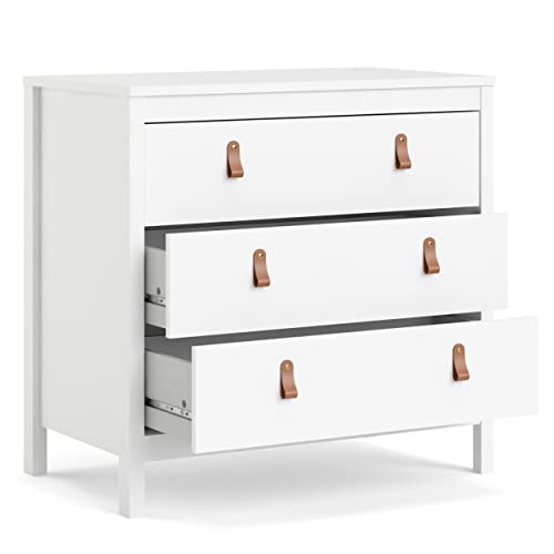 Tvilum 3 Drawer Chest, White