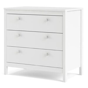 Tvilum 3 Drawer Chest, White