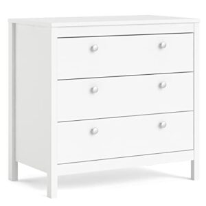 Tvilum 3 Drawer Chest, White