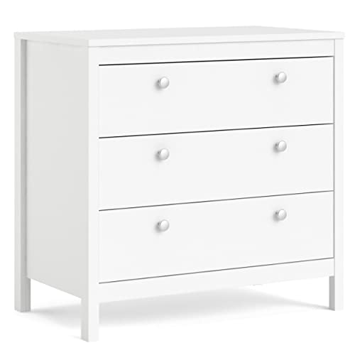 Tvilum 3 Drawer Chest, White