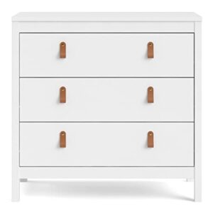 Tvilum 3 Drawer Chest, White