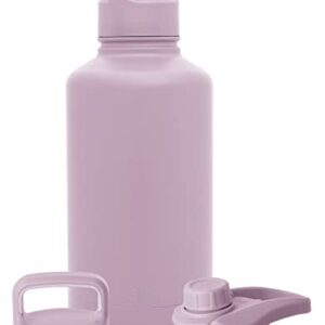 Simple Modern Water Bottle with Straw, Handle, and Chug Lid Vacuum Insulated Stainless Steel Metal Thermos Bottles | Half Gallon Leak Proof BPA-Free Flask | Summit Collection | 64oz, Lavender Mist